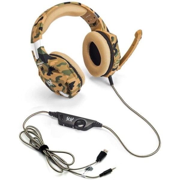 Quality USB PC Stereo Wired DC5V G2600 Camouflage Gaming Headset for sale