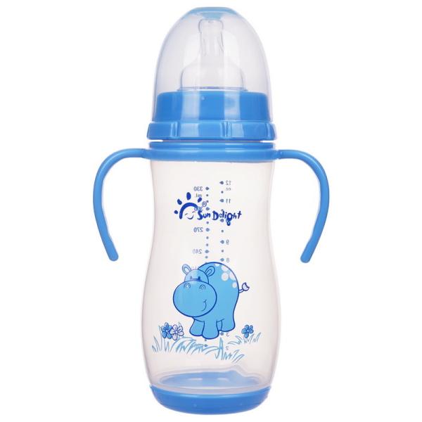 Quality PP 12oz 330ml Wide Neck Arc Polypropylene Baby Bottles for sale