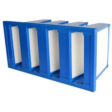Quality Industrial Plastic Frame H14 H13 HEPA Filter V Bank HEPA Filter Customized for sale