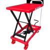 Quality Foot Pedal Hydraulic Elevating Lift Carts Heavy Loads Battery Lifting Trolley for sale