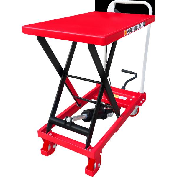 Quality Foot Pedal Hydraulic Elevating Lift Carts Heavy Loads Battery Lifting Trolley Swivel Wheel for sale