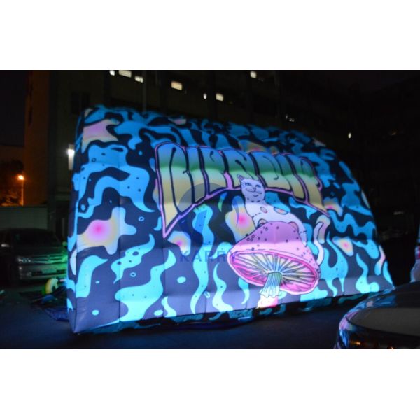 Quality Outdoor Playground Colorful Led Inflatable Tunnel Entrance Tent for Event for sale