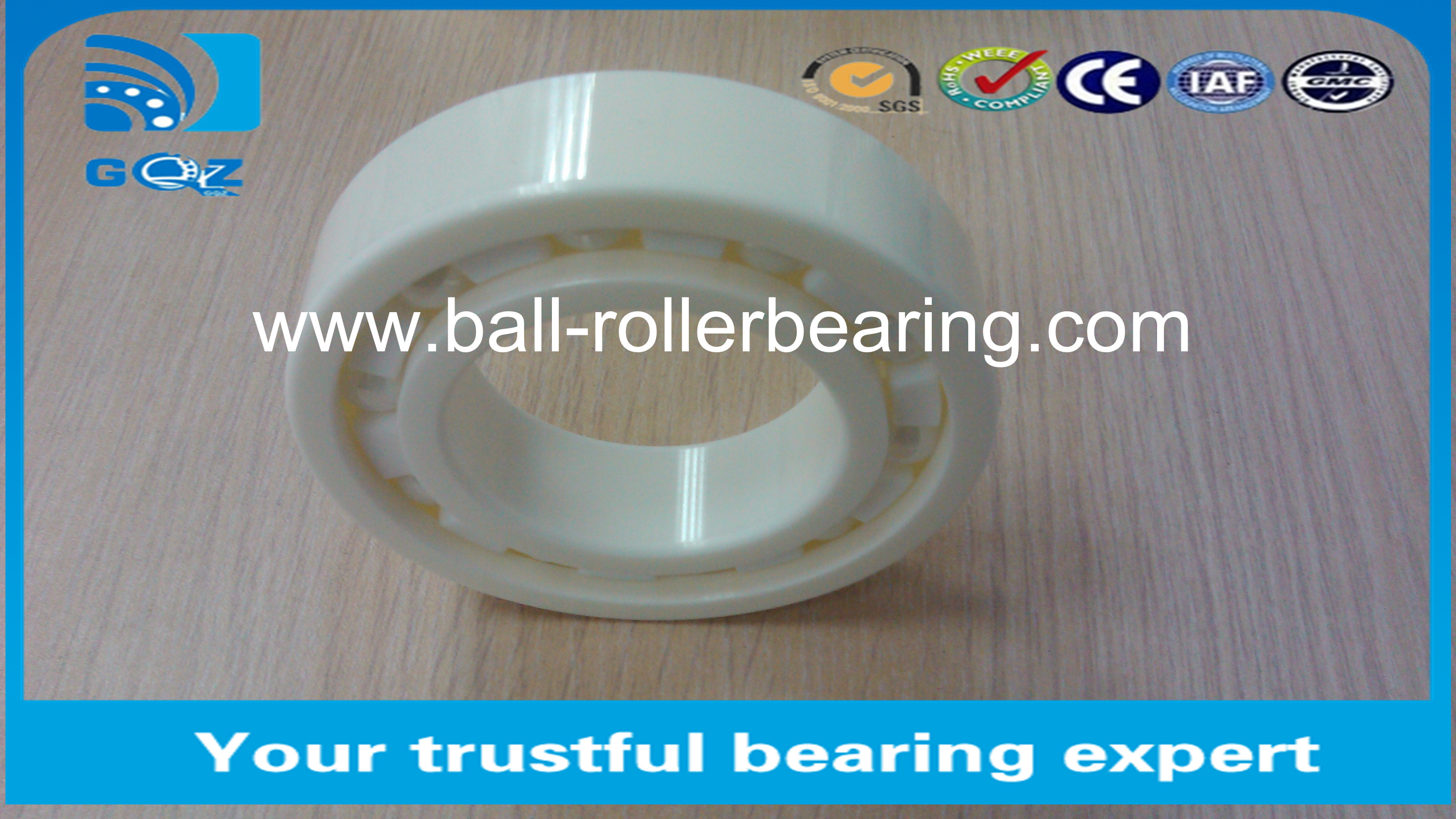 ZrO2 Si3N4 6002CE Ceramic Ball Bearings Abrasion Resistance 15x32x9mm