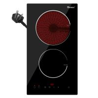 Quality 30cm Double Ceramic Hob 2 Zone Portable Double Electric Hobs With Plug for sale