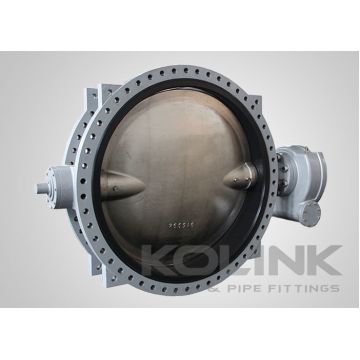 Quality Large Rubber Lined Ductile Iron Butterfly Valve Concentric Gear Operation for sale