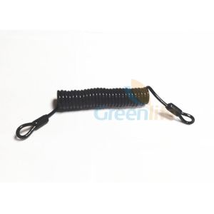 Quality High Security Anti-lost Stainless Steel Coiled Tool Lanyard With Custom Cord for sale