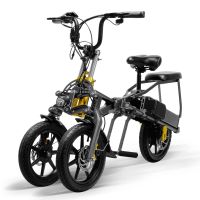 Quality On sale Front 2 Wheels Motorized Foldable Electric Tricycle Bike for sale