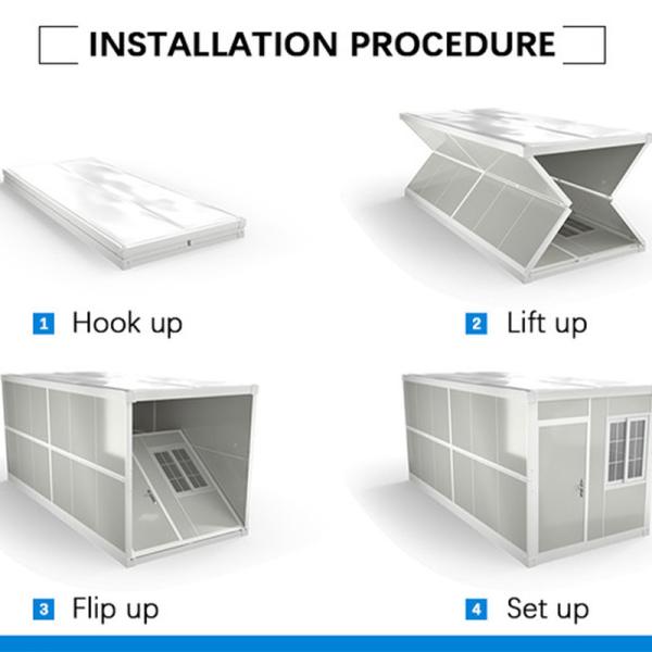 Quality Standard 40ft Folding Container House Mobile Flat Pack Prefab Home for sale