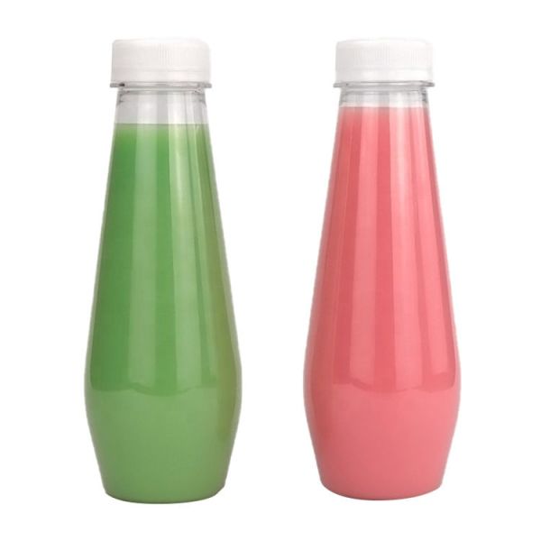 Quality Degradable Disposable Plastic Juice Bottles Empty Juice Bottles With Caps 350ml for sale
