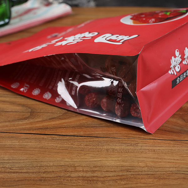 Quality Snack 60mic Flat Bottom Bag Packaging Standing Pouch Flat Bottom for sale