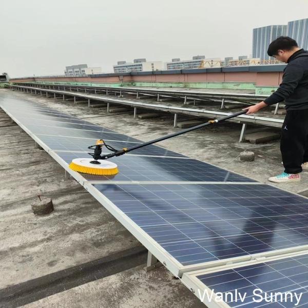 Quality Micro-Gear Rotation Solar Panel Cleaning Brush with Single Head Spin Design 1 for sale
