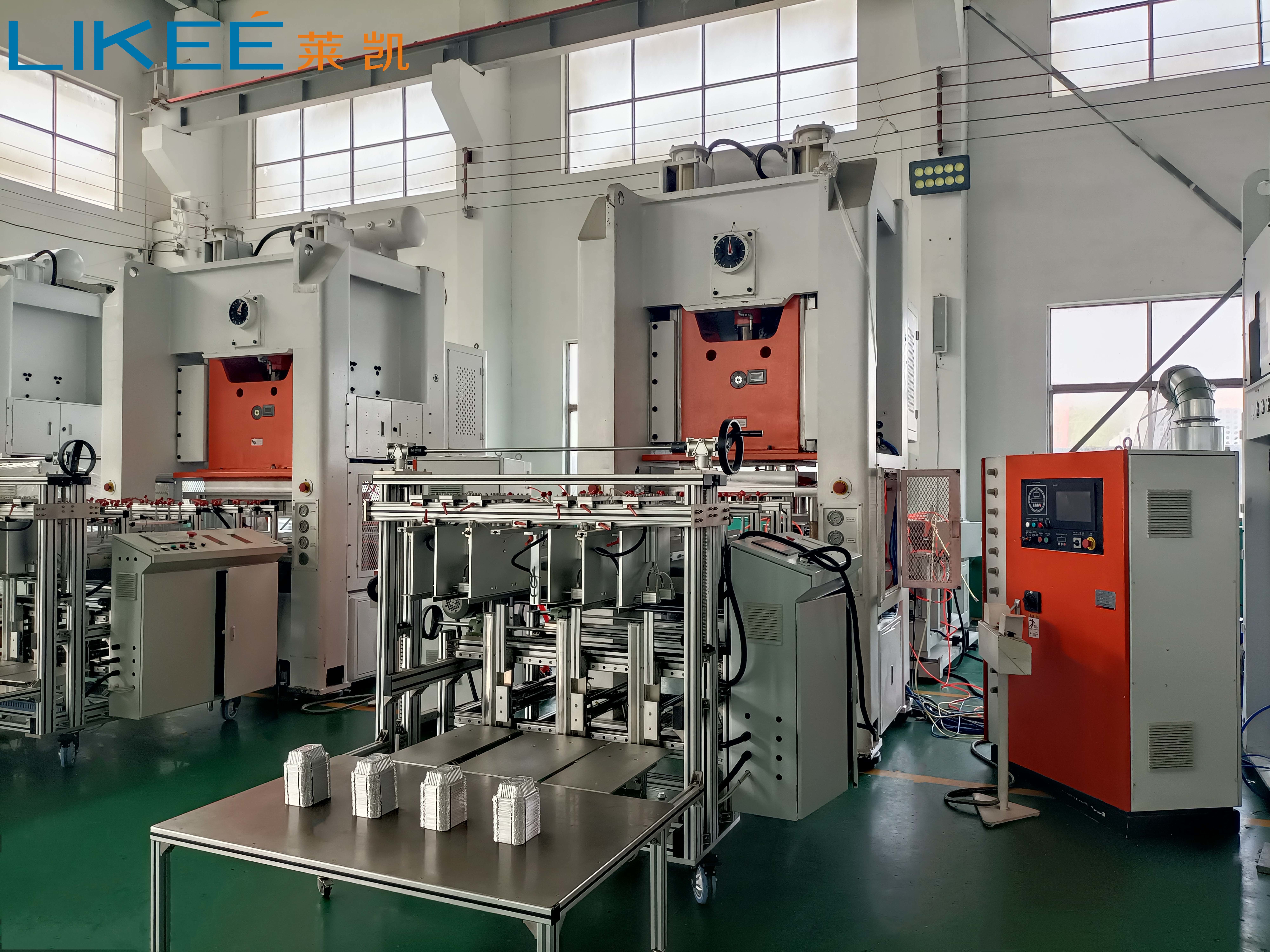 Quality H Frame Aluminum Foil Box Container Making Machine With Mitsubishi PLC for sale