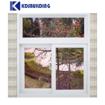 Quality Windproof Hurricane Mirror Insulated Fix Glass 2 Track Pvc Windows White Frame for sale