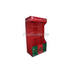 Quality Cardboard Half Size Pallet Display Stands Red Cardboard Greeting Card Display for sale