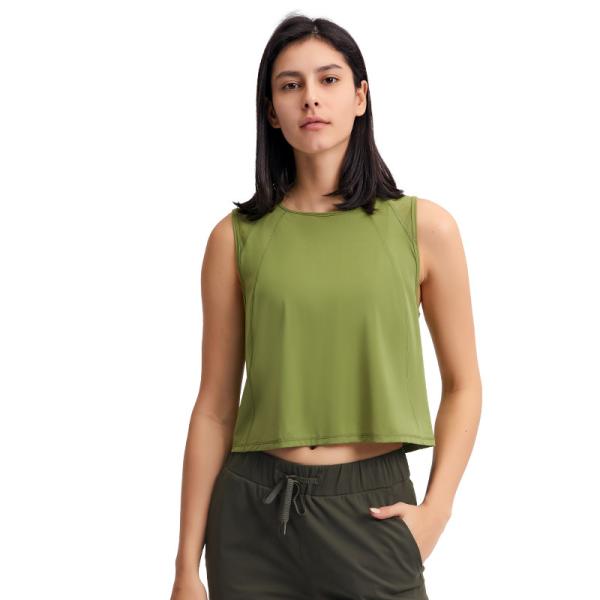 Quality Back Open Mesh Womens Mock Neck Sleeveless Tops Stretchable for sale