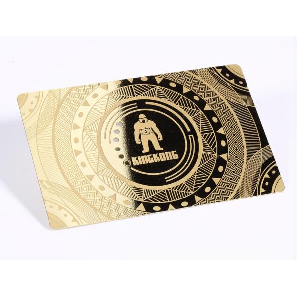 Quality 13.56mhz Metal Business Cards / Stainless Steel CR80 Plated Gold Member Card for sale
