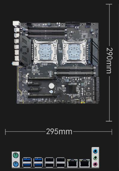 Quality DDR4 Dual CPU Server Motherboard EATX Intel C612 Chipset Dual Cpu for sale