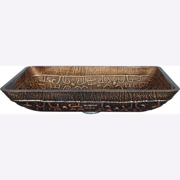 Quality Large Rectangular Vessel Sinks Bathroom Hot Melt Hand Drawing for sale