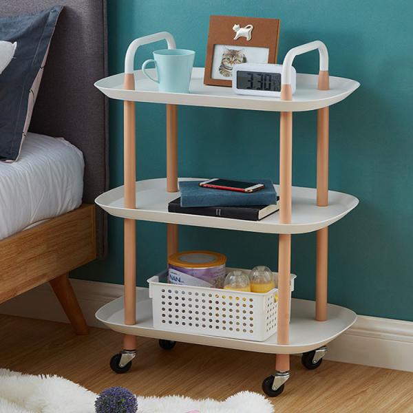 Quality 3 Tier kitchen plastic Household Multifunctional office storage rack cart for sale