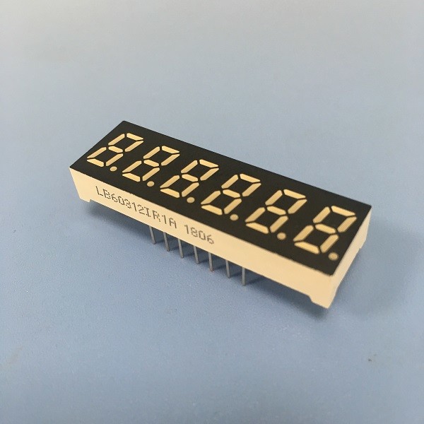 Quality Small Size 8mm 6 Digit 7 Segment Led Display 0.31inch For Tempearture Indicator for sale