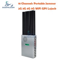 Quality High Power 18 Antennas 5G Jammer with 20m Range and 7.4V Battery for Cell Phone for sale