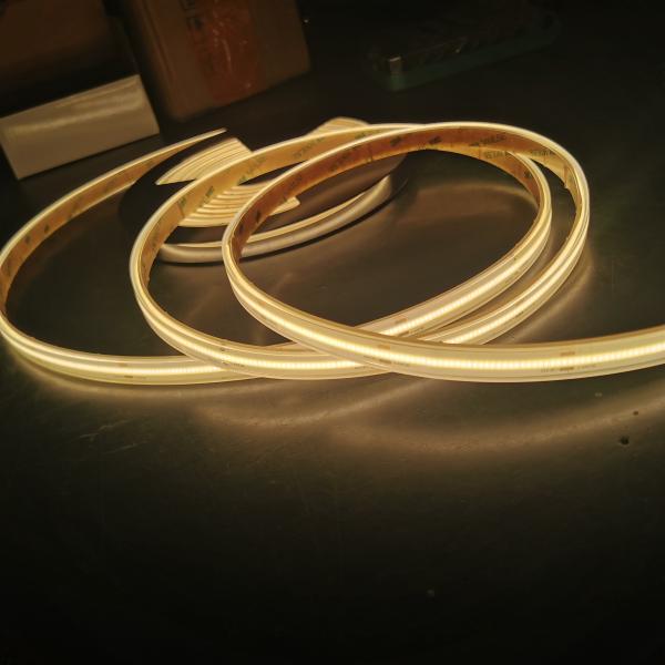 Quality Dimmable 10mm led strips lighting flex 24v dim cob led strip ribbon lights 480 for sale