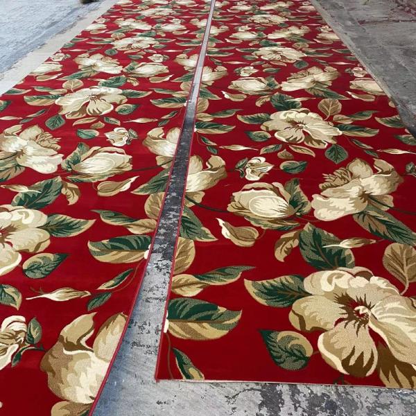 Quality Antimicrobial Rectangle Mosque Prayer Carpet Roll for Wall to Wall Installation for sale
