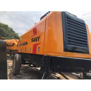 Quality Electric Used Concrete Trailer Pump Sany HBT6013 90KW Rated Power for sale