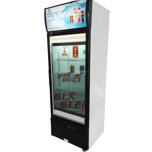Quality Supermarket Transparent Lcd Screen For Cold Drink Frigerator Display for sale