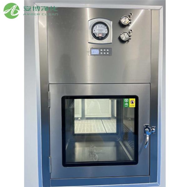 Quality AMBER SUS304 Mechanical Interlock Dynamic Air Shower Pass Box 760*690*720mm for sale