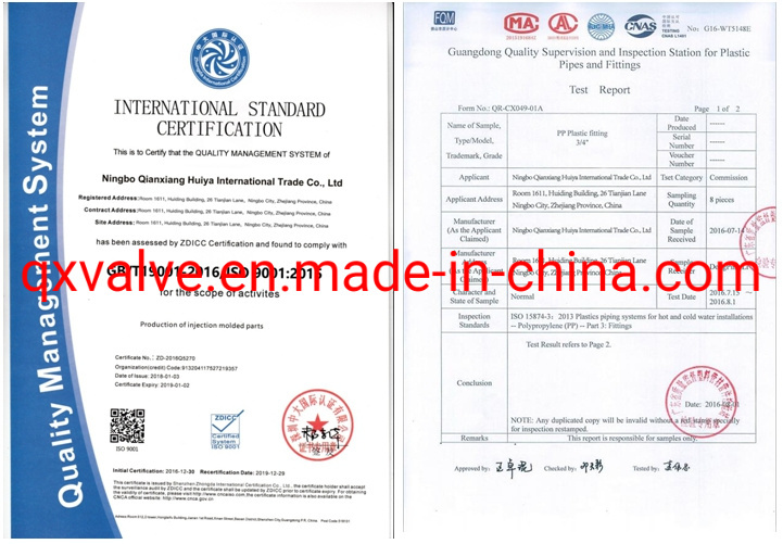 Different Size PPR Water Pipe Fitting with Brass for Agricultural Pipes