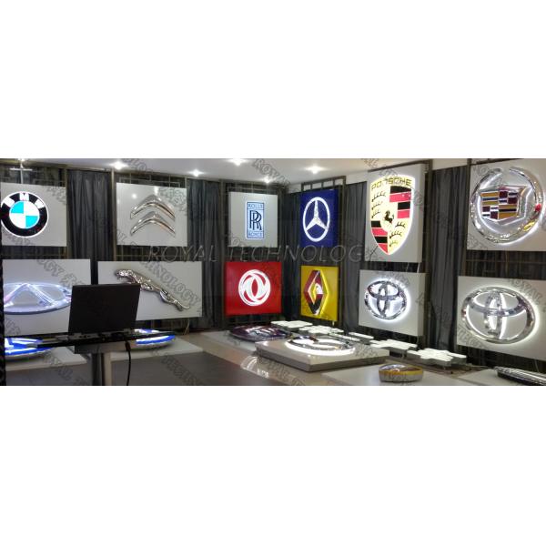 Quality Automotive Logo Board Vacuum Metalizing Services , UV Base and Top Coating High for sale