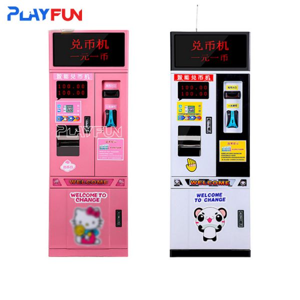 Quality ICT bill acceptor Automatic Coin Change Machine Money Changer LED Coin Exchange for sale