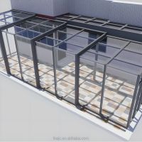 Quality All-Season Sunroom Conservatory Retractable Veranda Electric Sliding Glass Vent for sale