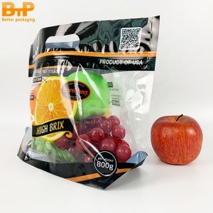 Quality Custom-printed MOQ100pcs Fruit Packaging Bags With Zippers and Holes Smell-proof for sale