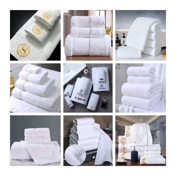 Quality Face White Hotel Towels Long Lasting Functional With Classic Design for sale
