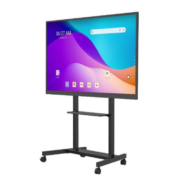 Quality factory Wholesale 55"- 86" Adjustable Mobile TV Stand With Wheels Compatibility for sale