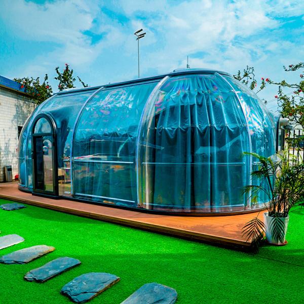 Quality Hotel Dome Tent Modular Homes Prefab Sunscreen Double Bubble Polycarbonate Dome for sale