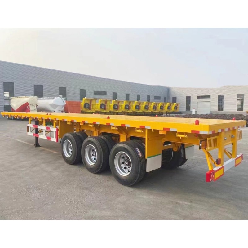 Reliable Tri-Axle Container Flatbed Semi-Trailers for Long-Distance Hauling