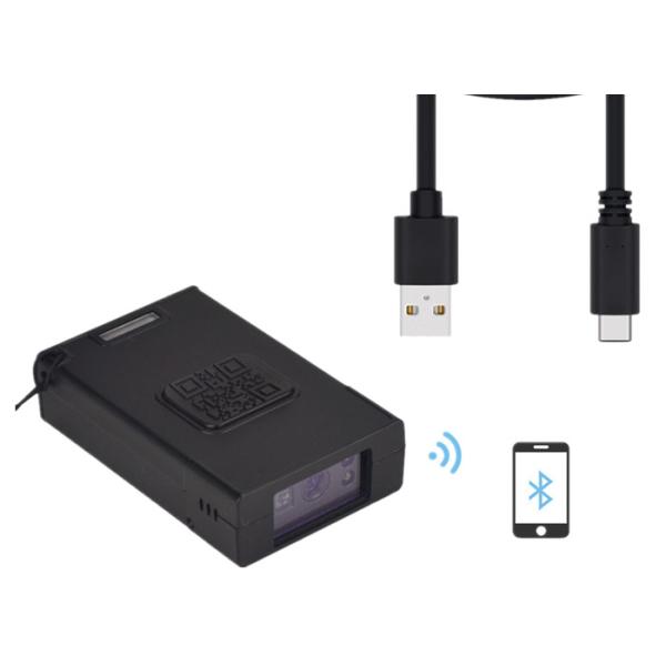 Quality Commercial Bluetooth Wireless Barcode Scanner Wearable Portable Mini Small Size for sale