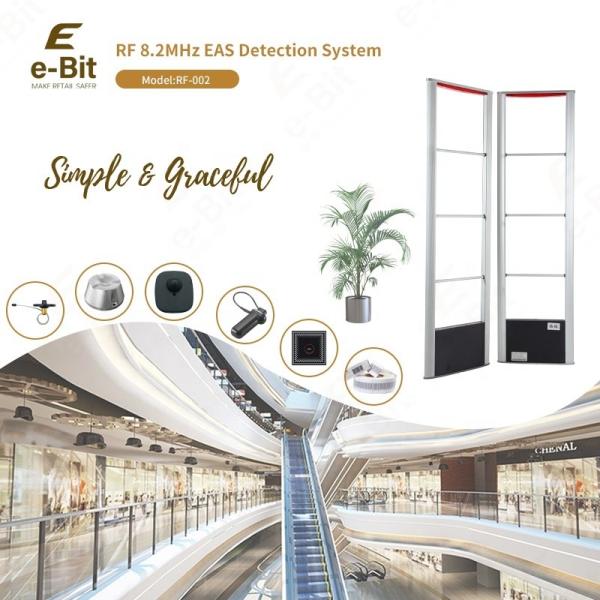 Quality 1.2-1.8 Meter 8.2MHz RF EAS System Aluminum Alloy Structure Black ABS Pedestal for sale