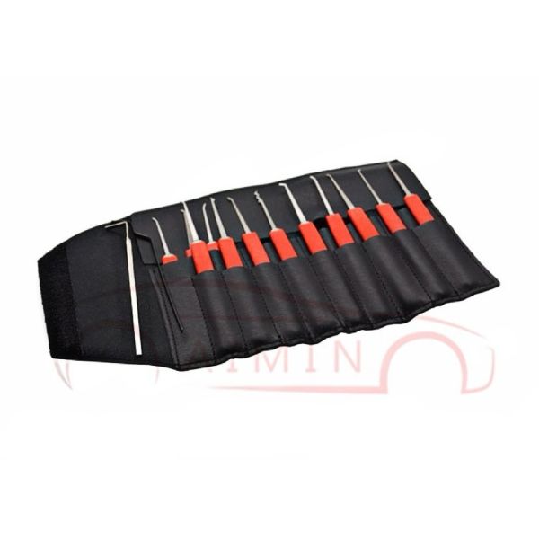 Quality 12pcs Lock Pick Kit Durable Stainless Steel Handle For Easy Lock Core Manipulati for sale
