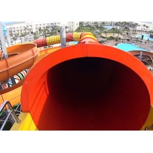 Quality Commercial Tube Spiral Water Slide , Fiberglass Theme Park Water Slides for sale