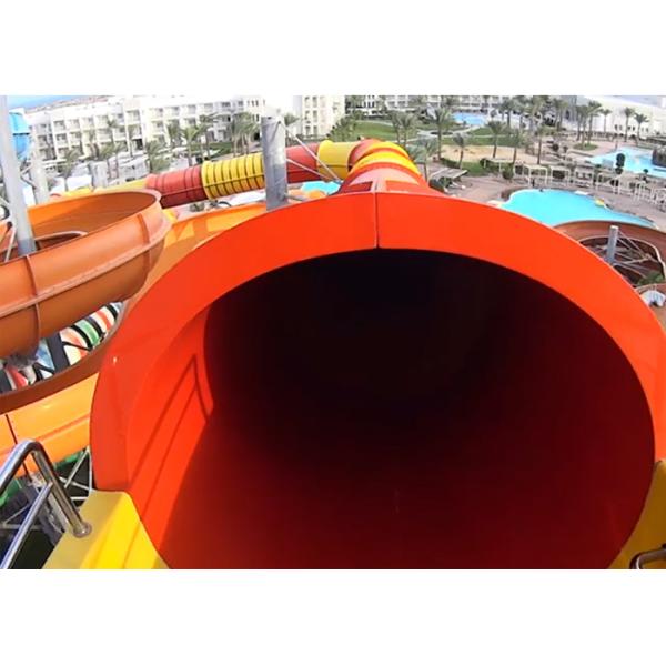 Quality Commercial Tube Spiral Water Slide , Fiberglass Theme Park Water Slides Customized for sale