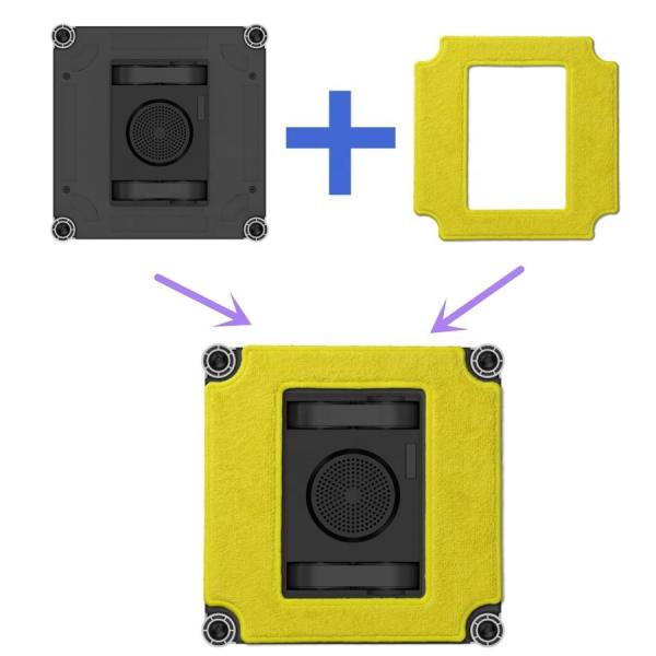 Quality Convenient Huidi Window Cleaning Robot with 2800Pa Power Edge Detection for sale