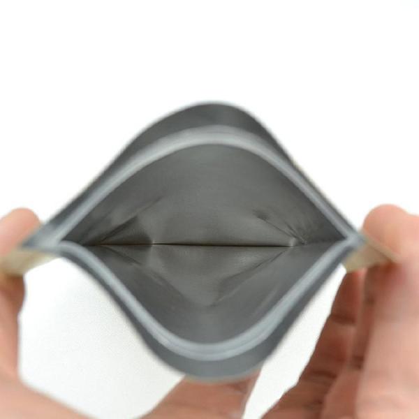 Quality Waterproof Kraft Paper Flat Zipper Pouches Customized Aluminium Foil Lined for sale