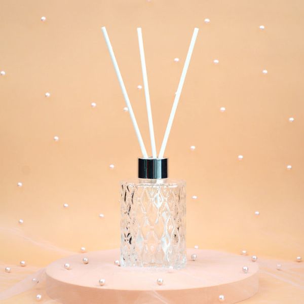 Quality Luxury Empty Round Matte Black Diffuser Bottles With Golden Cap And Sticks for sale