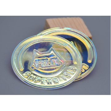 Quality Transparent Rainbow Apparel Patch Custom Embossed 3D Logo PVC Film Material for sale