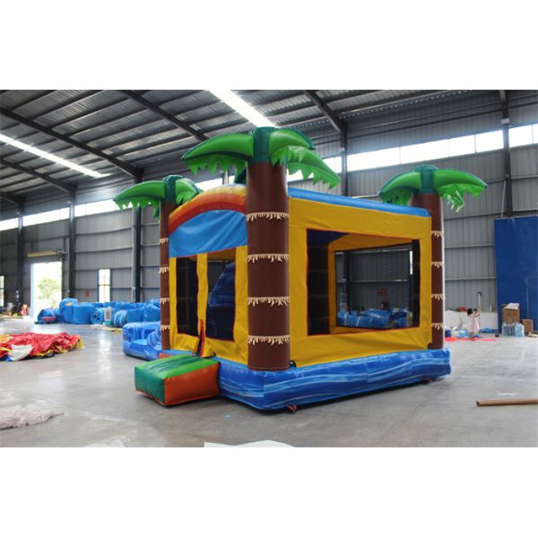 Quality Unisex Palm Tree Inflatable Jumping Castle Bouncy Castle with Pool and Jumping for sale