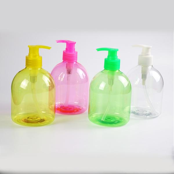 Quality 500ml PET bottle with pump color customized for sale